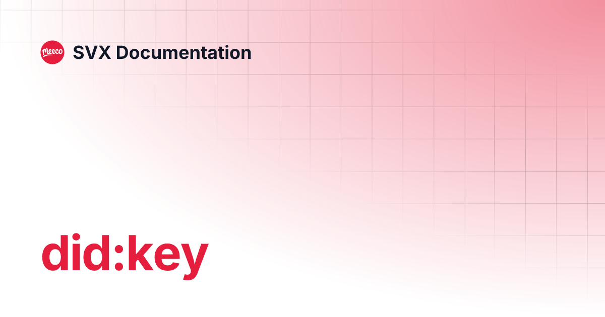 did:key | SVX Documentation